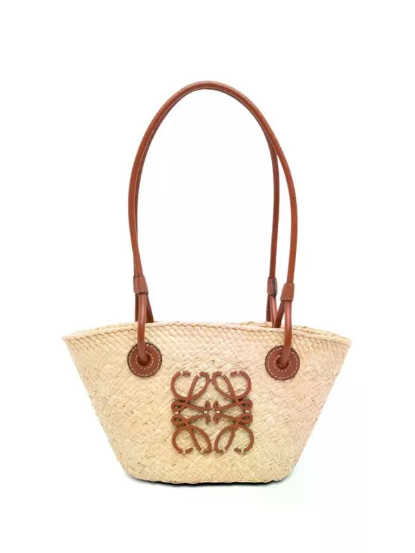 Loewe 2022 Mini Raffia Anagram Basket Tote Bag