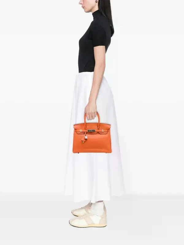 Hermès Clemence Birkin 30 Handbag - Orange