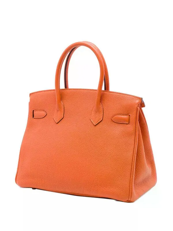 Hermès Clemence Birkin 30 Handbag - Orange