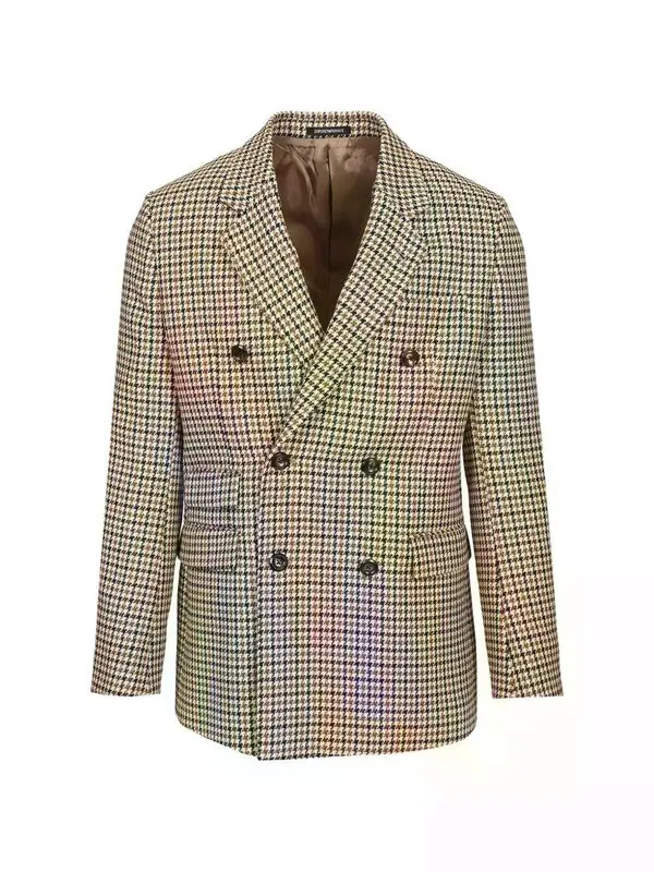 Emporio Armani Double-breasted Houndstooth Blazer