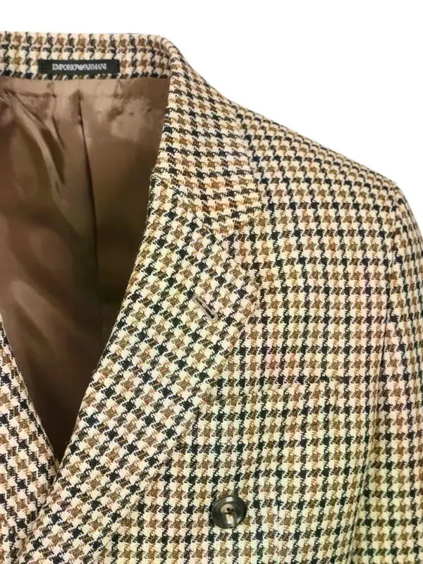 Emporio Armani Double-breasted Houndstooth Blazer
