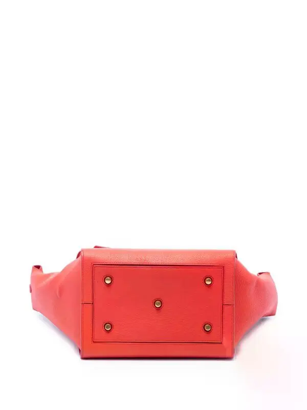 Celine Medium Grained Calfskin Tie Knot Tote Bag - Red