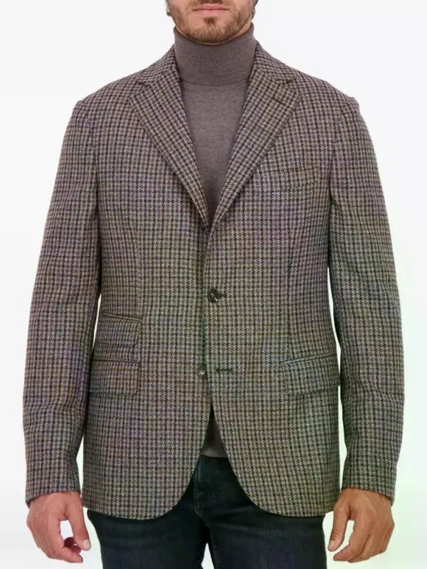 SLOWEAR Houndstooth Pattern Montedoro Jacket