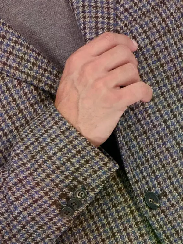 SLOWEAR Houndstooth Pattern Montedoro Jacket