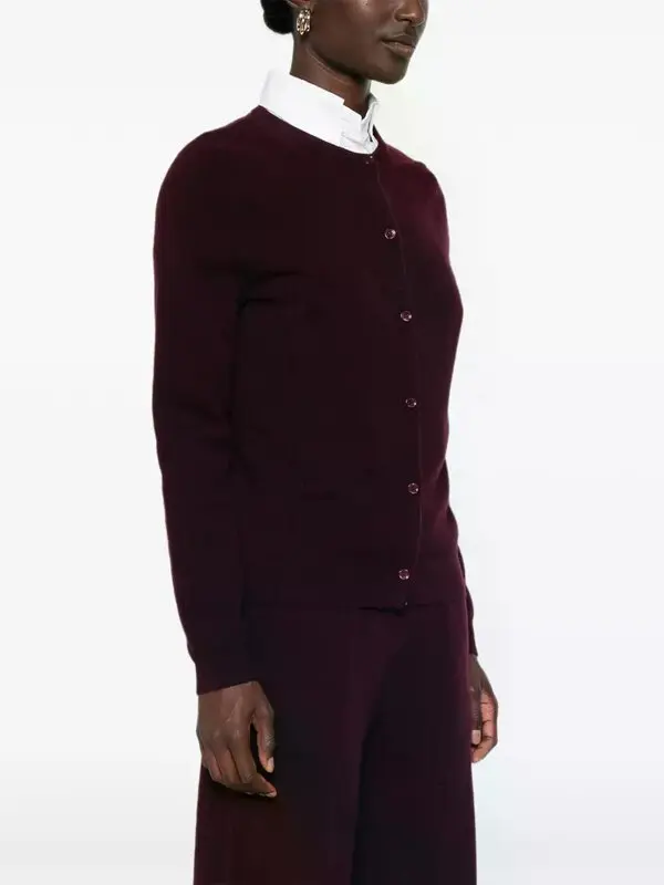 Eric Bompard Crew Neck Cardigan - Purple