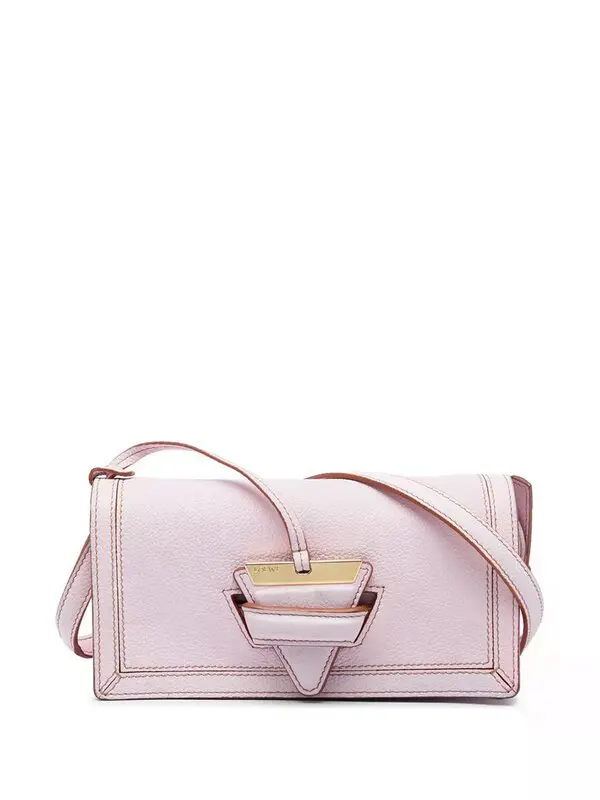 Loewe Grained Calfskin Barcelona Wallet On Strap Crossbody Bag - Pink