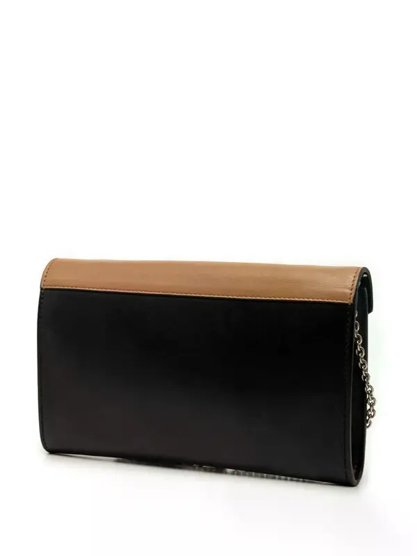 Celine 2016 Tricolor Leather Pocket Envelope Wallet On Chain Crossbody Bag