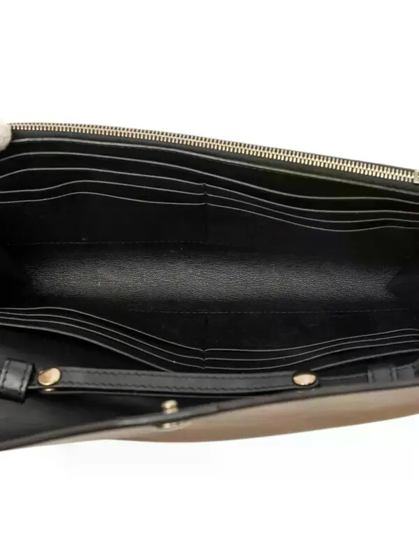 Celine 2016 Tricolor Leather Pocket Envelope Wallet On Chain Crossbody Bag