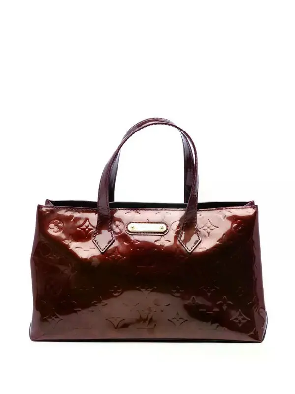 LOUIS VUITTON Monogram Vernis Wilshire Pm Handbag - Red