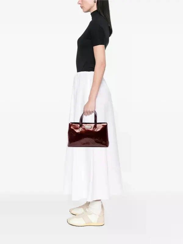 LOUIS VUITTON Monogram Vernis Wilshire Pm Handbag - Red