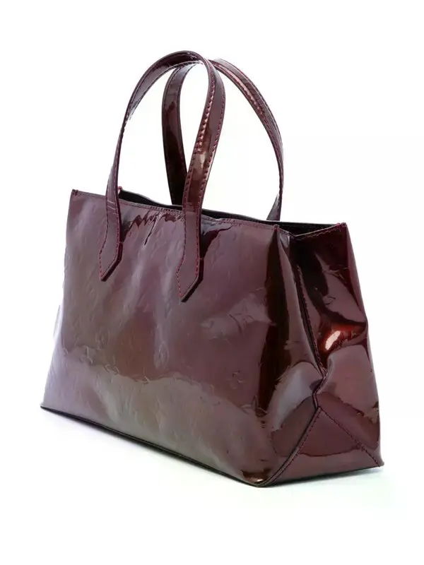 LOUIS VUITTON Monogram Vernis Wilshire Pm Handbag - Red