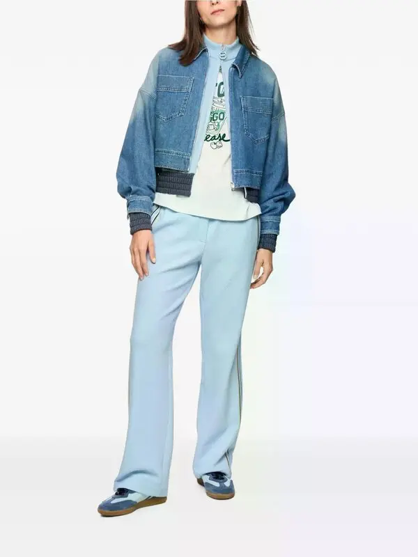 MARCCAIN Faded Effect Patch Pocket Denim Jacket