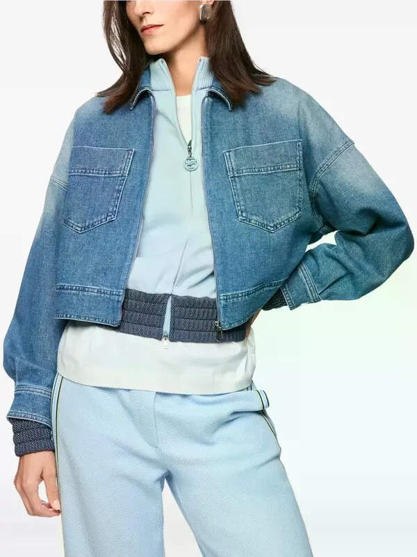 MARCCAIN Faded Effect Patch Pocket Denim Jacket