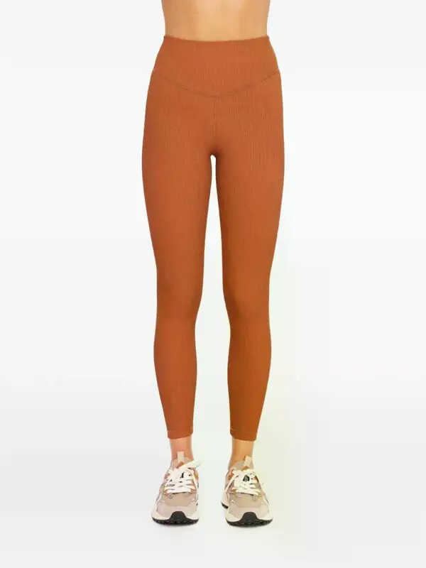 The Upside Mariana Ribbed Leggings - Brown