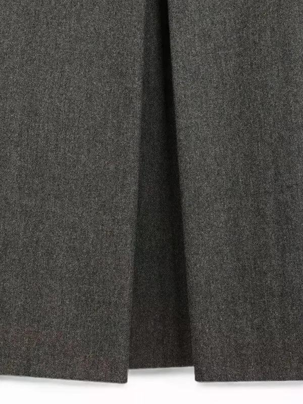 Emporio Armani Pleated Wool-blend Skirt