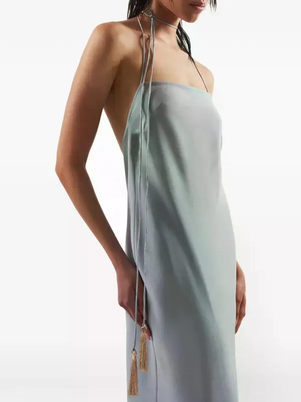 TALLER MARMO Starlet Tassel Midi Dress - Blue