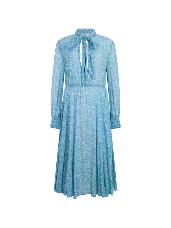 Philosophy Di Lorenzo Serafini Floral-print Midi Dress - Blue