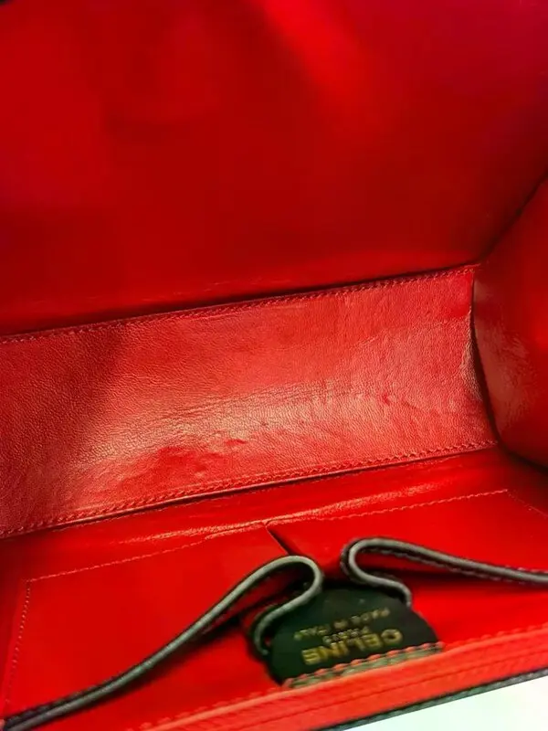 Celine 2004 Leather Top Handle Bag Satchel