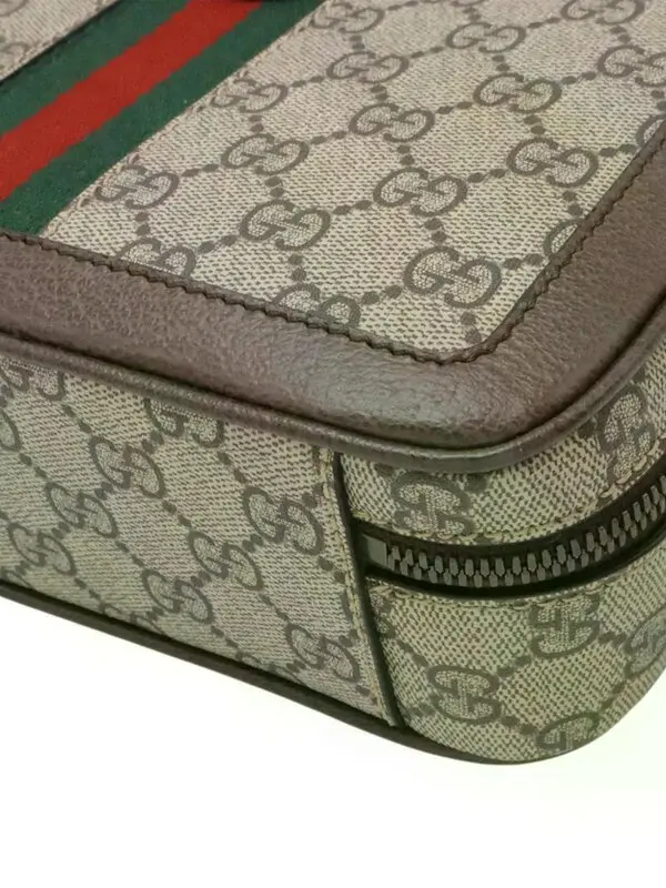 Gucci 2016-2026 Small Gg Supreme Web Ophidia Satchel - Neutrals