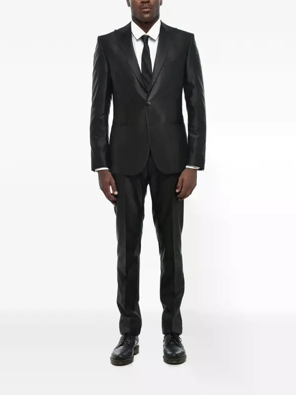 Corneliani Satin-finish Peak-lapel Suit