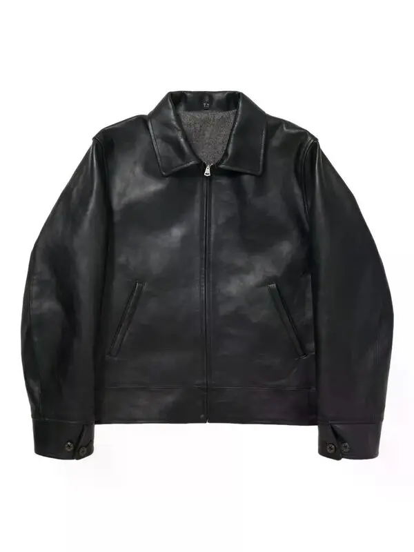 TAIGA TAKAHASHI Shirt-collar Leather Jacket