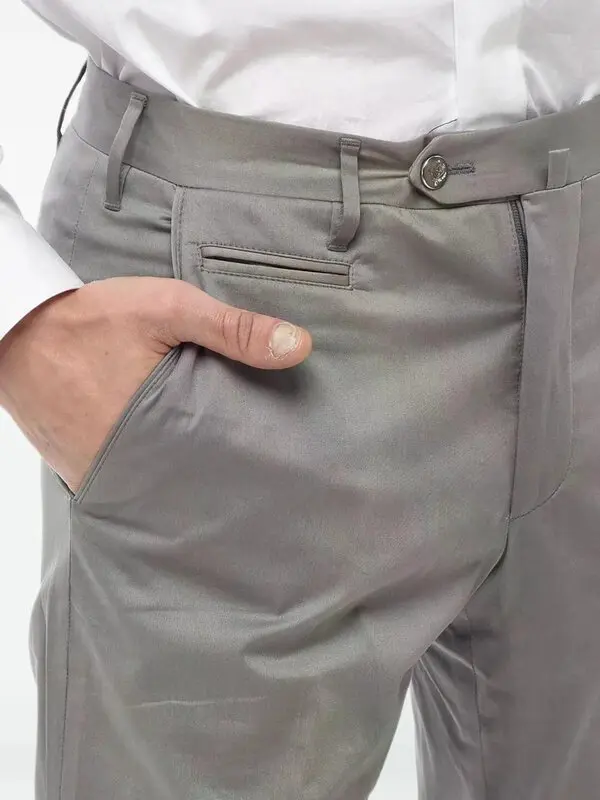 Corneliani Pressed-crease Cotton Chino Pants
