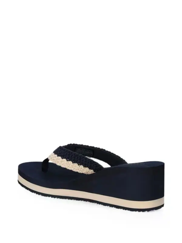 Tommy Hilfiger Crochet-strap Wedge Flip-flops