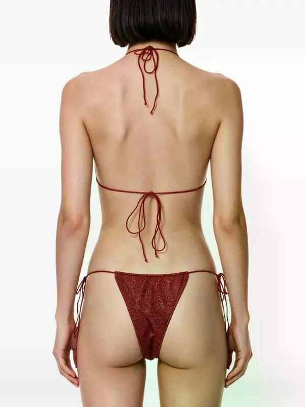 Oseree Glitter-effect Triangle Bikini