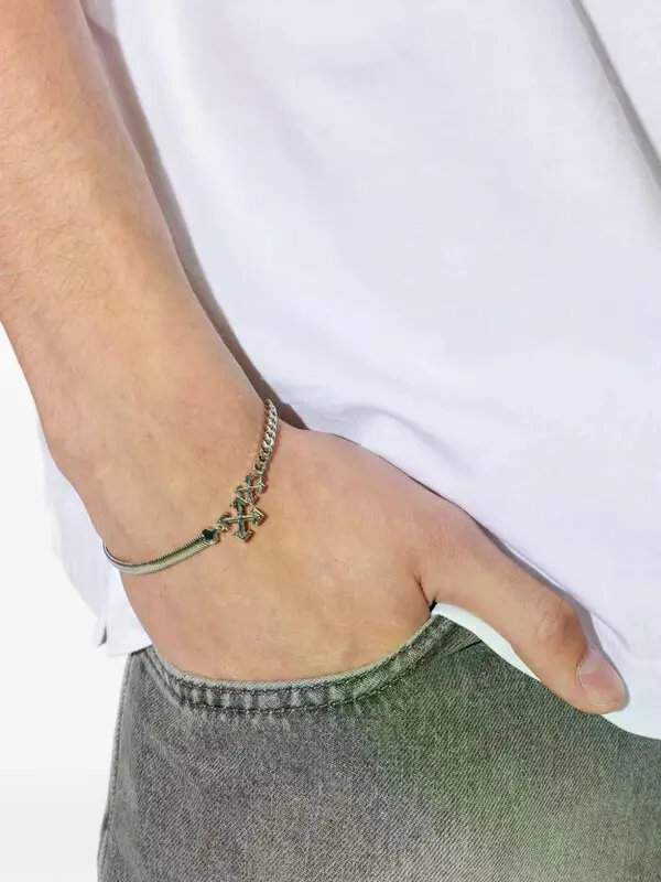 Off-White Arrows-motif Curb-link Bracelet