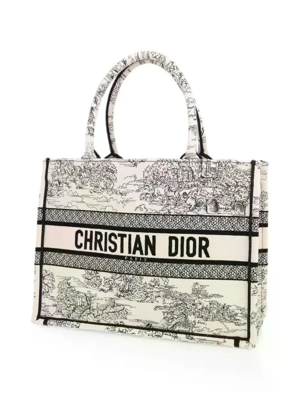 Dior 2020s Medium Book Tote Oblique Monogram Tote Bag