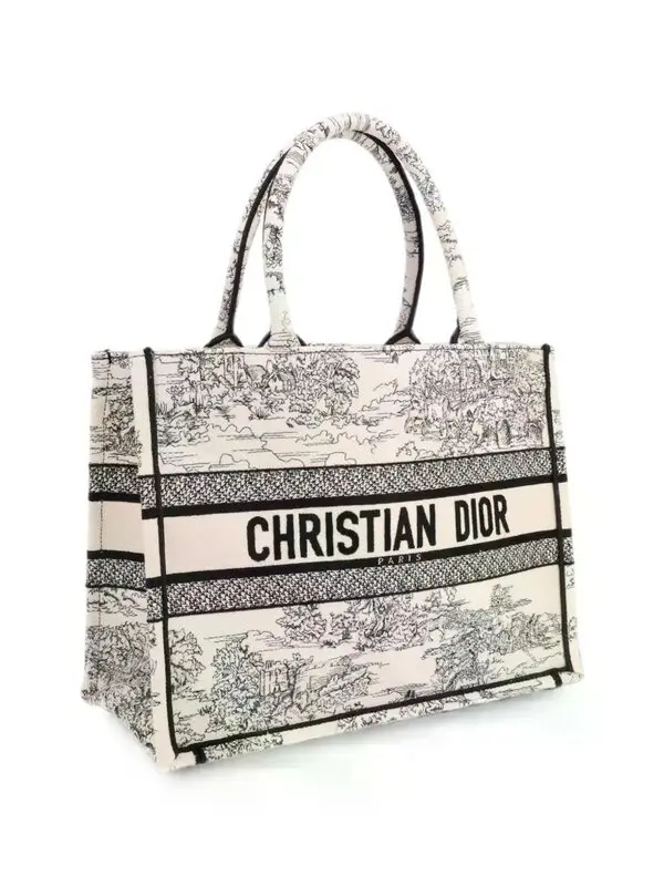 Dior 2020s Medium Book Tote Oblique Monogram Tote Bag