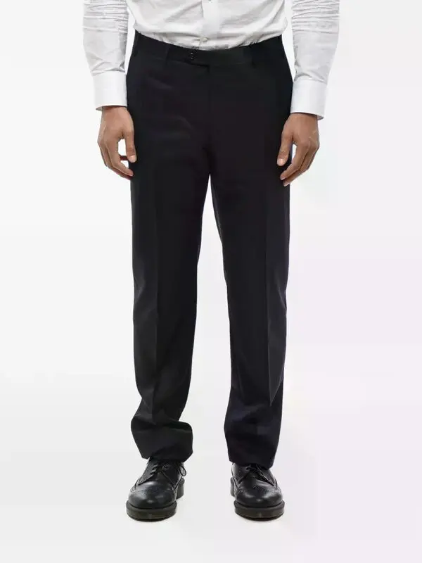 Corneliani Pressed-crease Virgin Wool Trousers