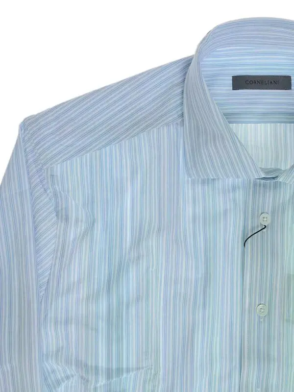 Corneliani Striped French-collar Shirt