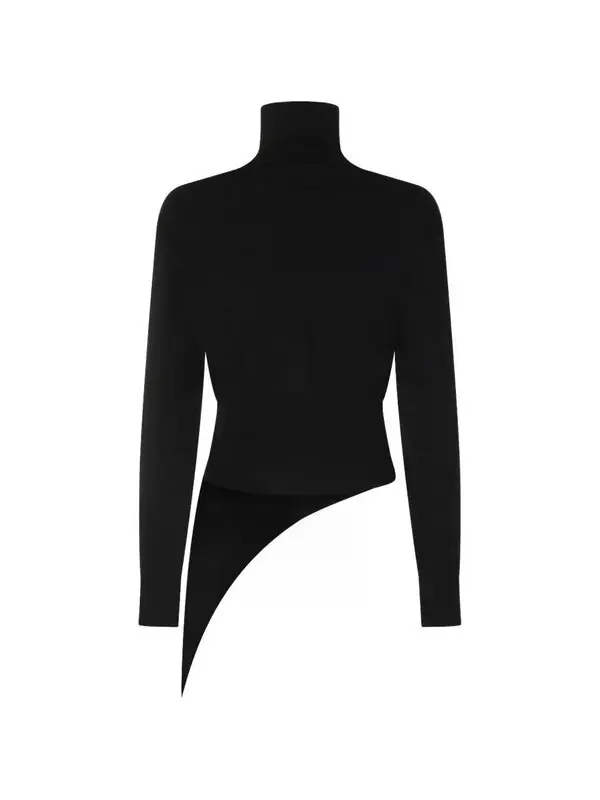 LANVIN Asymmetric Safety Pin Sweater