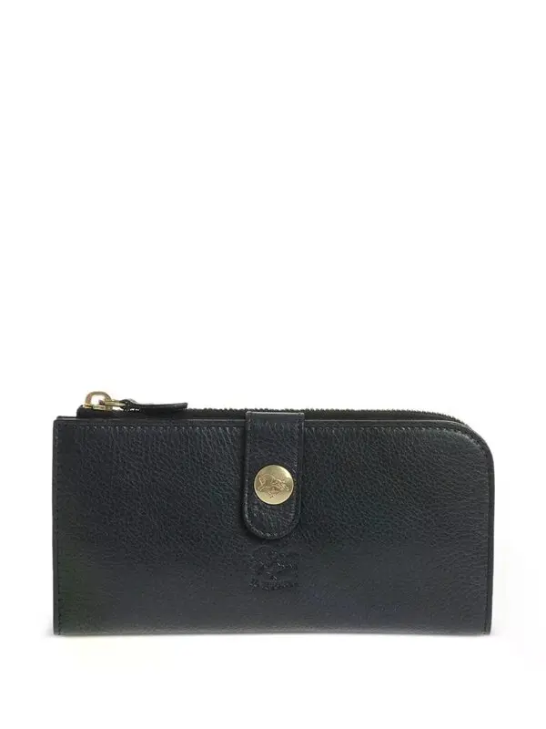 Il Bisonte Hammered Leather Wallet - Blue