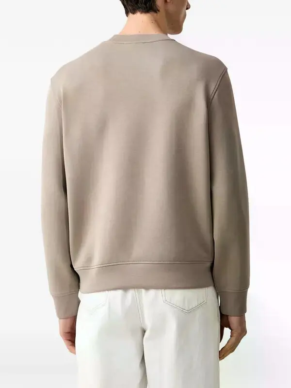 Emporio Armani Logo-embroidered Crew-neck Sweatshirt
