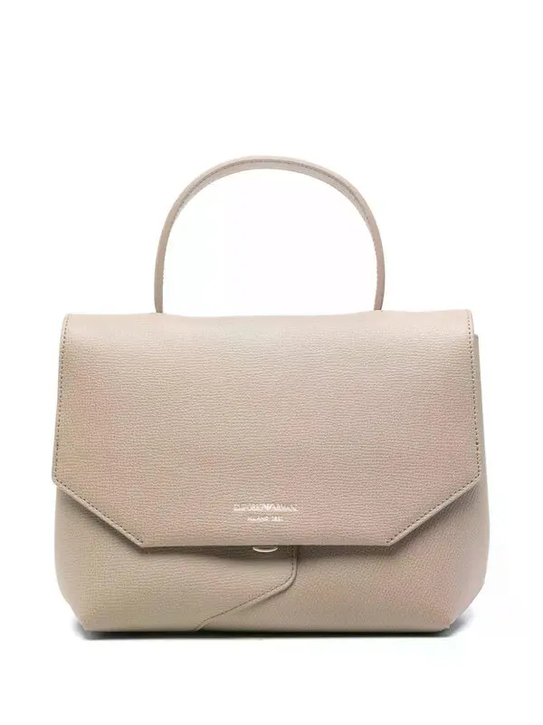 Emporio Armani Grained Leather Tote Bag