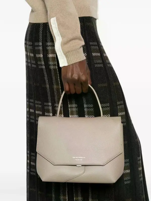 Emporio Armani Grained Leather Tote Bag