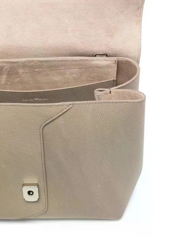 Emporio Armani Grained Leather Tote Bag