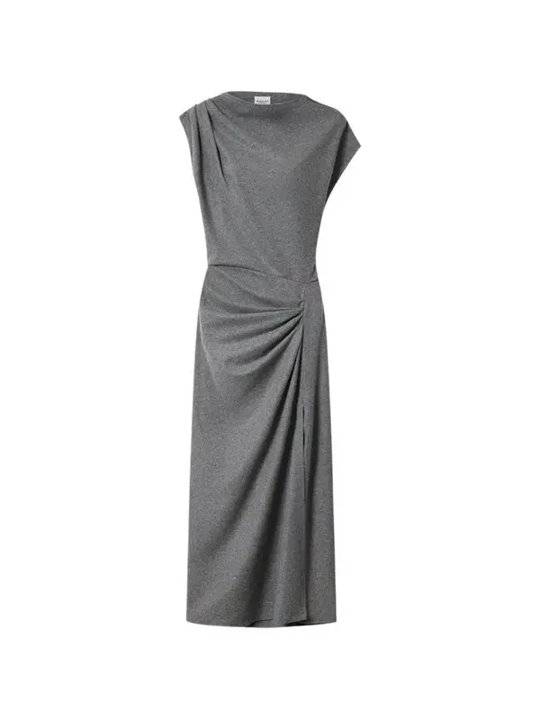 MARANT ETOILE Naerys Draped Midi Dress - Grey