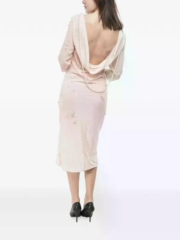 Bernadette Midi Sequin-embellished Faux-pearl Dress