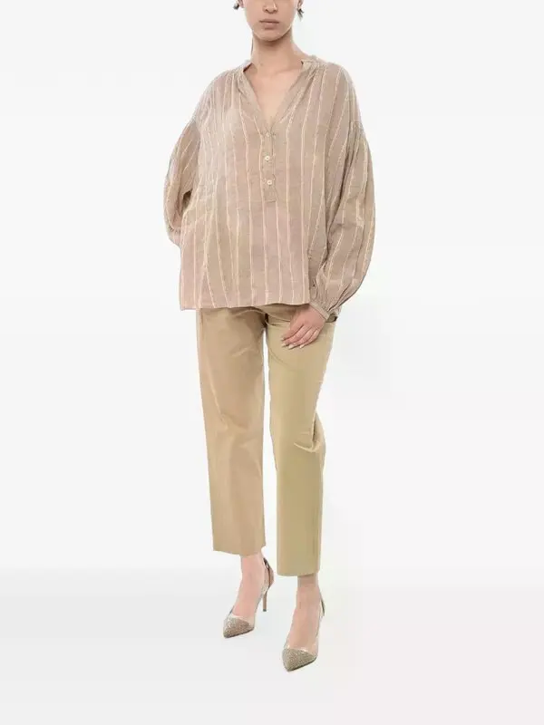 Woolrich Striped V-neck Blouse