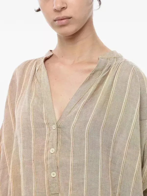 Woolrich Striped V-neck Blouse
