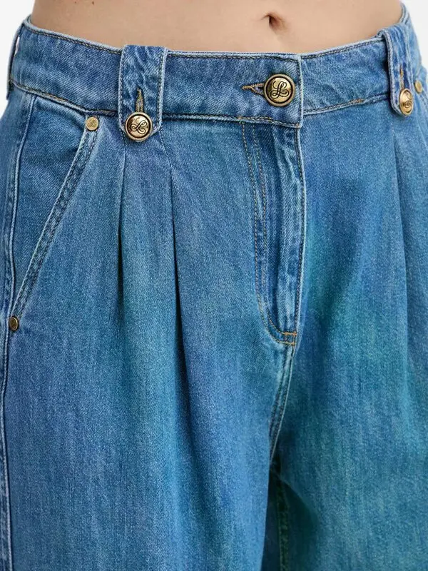 Luisa Spagnoli Pleated Waistband Jeans