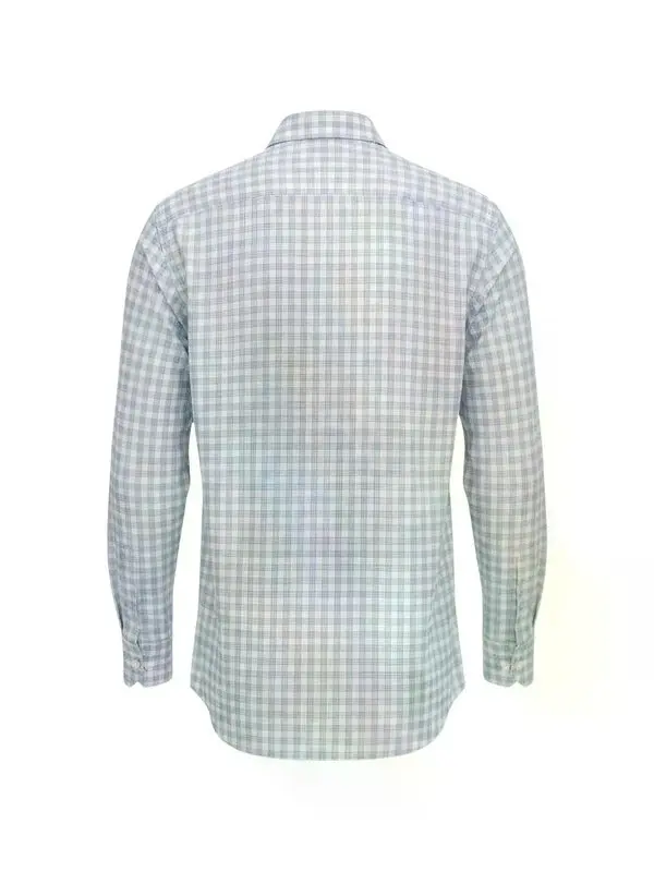 Isaia Gingham-check Long-sleeve Shirt