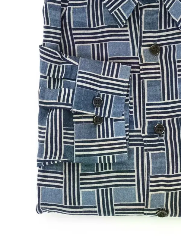 Corneliani Circle Basketweave-pattern Shirt