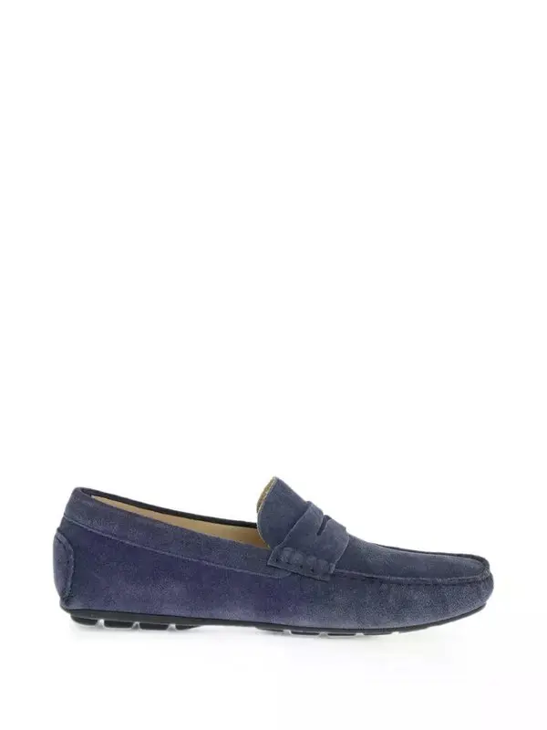 Corneliani Suede Penny Loafers - Blue