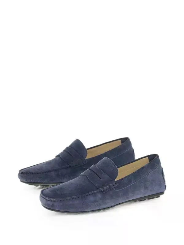 Corneliani Suede Penny Loafers