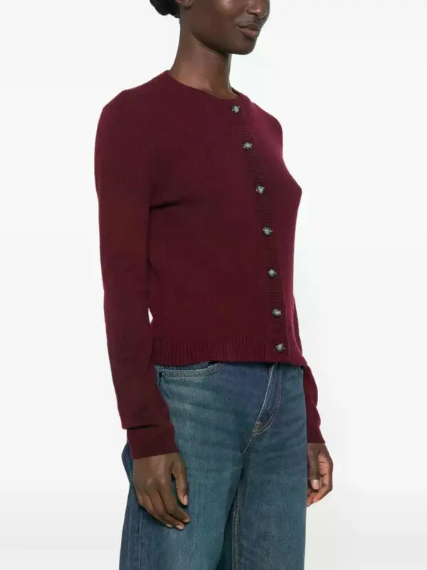 ALLUDE Ribbed-trim Cardigan