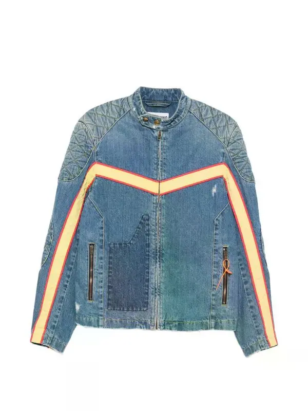 Moschino Panelled Quilted-shoulder Denim Jacket